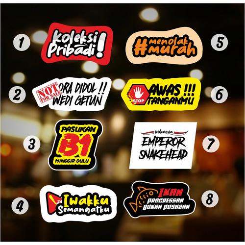 Jual Sticker Stiker Aquarium Stiker Channa Vol.1 - Kab. Madiun - Konek ...