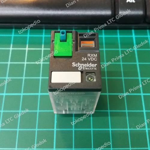 Jual Schneider Relay RXM2AB2BD LED 24Vdc 2NO 2NC 12A 250Vac + Manual ...
