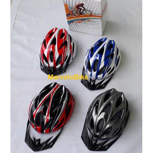 Jual Helm Sepeda Lampu 3 Light Helm Sepeda Lipat MTB Fixie - Merah ...