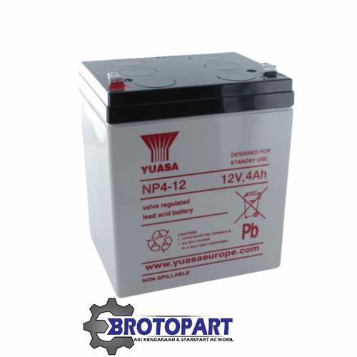 Jual Aki Battery VRLA YUASA NP4-12 12 volt 4Ah Original Batre Yuasa NP 4-12 - Jakarta Timur ...