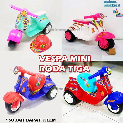 Jual Mainan Motor Vespa Mini Anak Dorong Sarimin Klasik Roda Tiga 3 ...