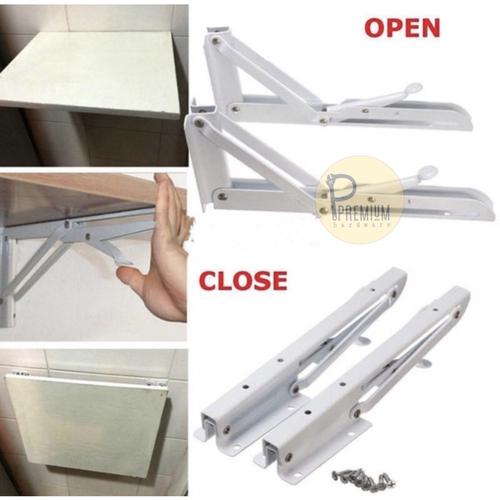 Jual SIKU RAK OTOMATIS ENGSEL SIKU MEJA SIKU LIPAT BRACKET MEJA TEMBOK ...