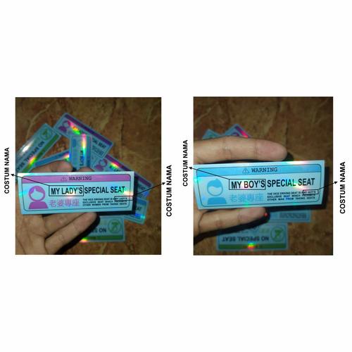 Jual Stiker Sticker Spesial Seat Viral Hologram/Putih Stiker ...