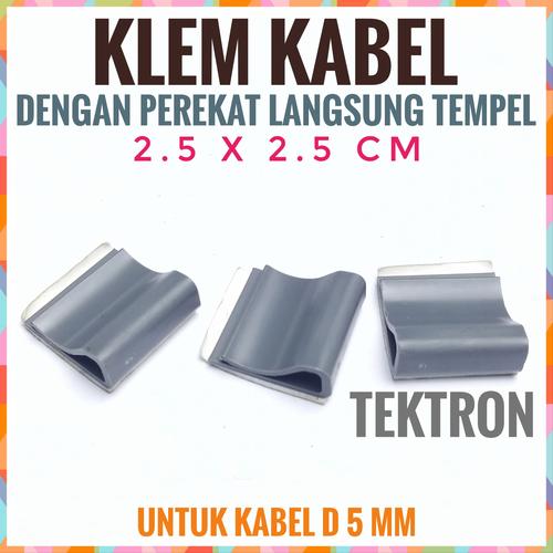 Jual Klem Perekat Perapi Kabel 25x25mm 2.5cm max kabel 5mm harga ...