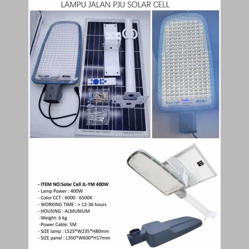 Jual lampu solar sel 400w 400 watt pju jalan street light 2in1 panel ...