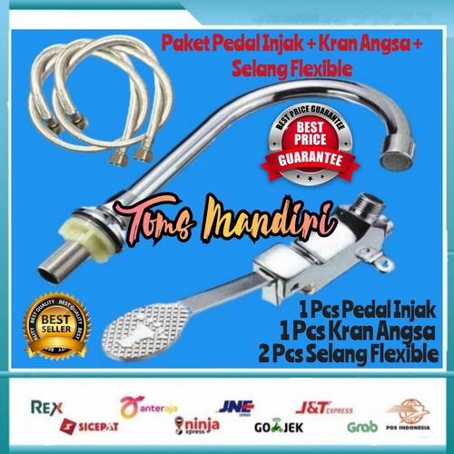 Jual Paket Kran Wastafel Pedal Injak / Keran Wastafel Injak Bahan ...