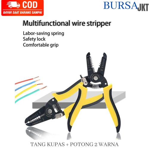 Jual TANG KUPAS KABEL POTONG 8 INCH 200 MM WIRE STRIPPER 3IN1 - Jakarta ...