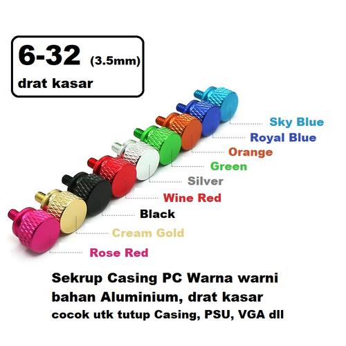 Jual Sekrup Casing PC Computer Tutup Casing Warna Warni Bahan Aluminium ...