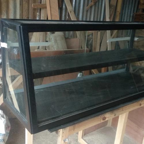 Jual etalase kaca kayu food display roti donut cafe 120x45x50 + meja ...