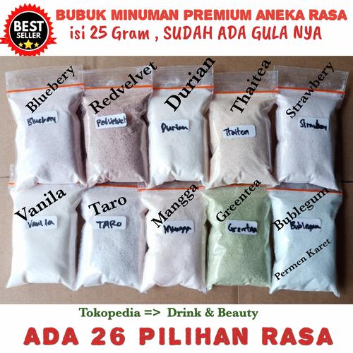 Jual Powder drink premium mix gula/ minuman aneka rasa kekinian/ boba ...