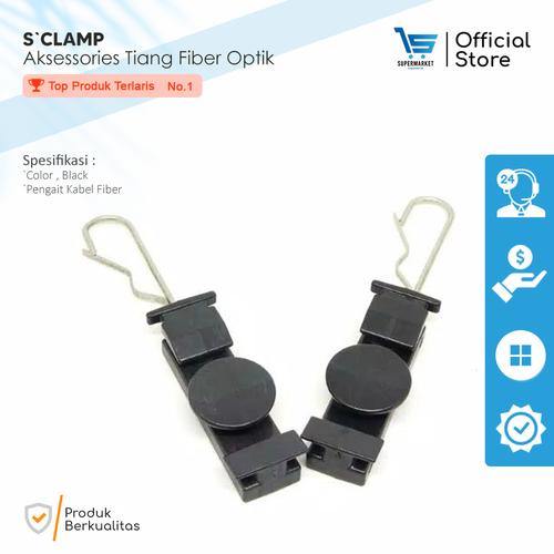 Jual S Clamp Fiber Optik Dropcore Japit FTTH CATV Warna Abu - Abu ...