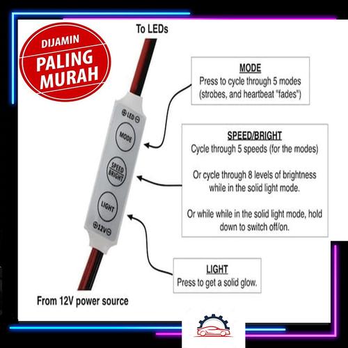 Jual LED Controller Modul Led Dimmer Pengatur LED Dimmer 12-24V 6A ...