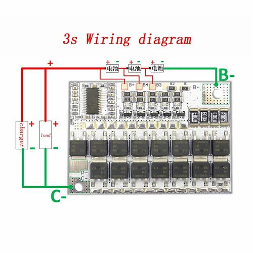Jual BMS 3S 60A 12.6V BALANCE battery managemen sistem protection ...