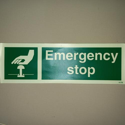 Jual 334179 EMERGENCY STOP (STIKER SAFETY FOSFOR) 100x300 - Kota Depok ...