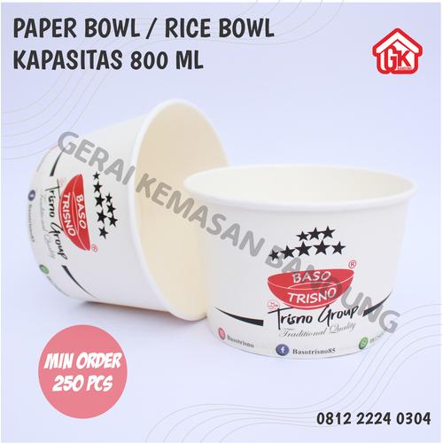Jual Cetak Kemasan Paper Bowl 800 ML Full Print Mangkok Kertas Rice ...