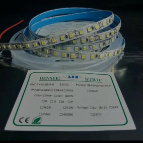 Jual henseki led strip mata penuh 120 led DC 12V ip33 2835 3000k warm white - Putih - Kota ...