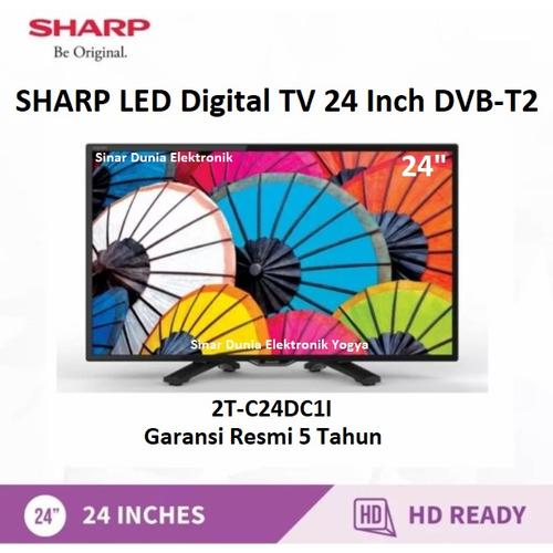 Jual SHARP LED Digital TV 24" DVB-T2 HDMI USB 2T C24DC1I 24DC1I 24DC1 ...