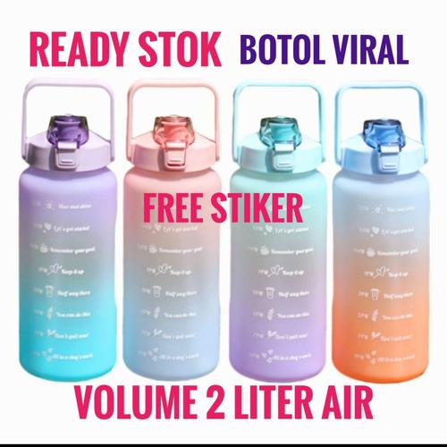 Jual botol minum viral 2liter 2 liter botol gradasi viral botol sport ...
