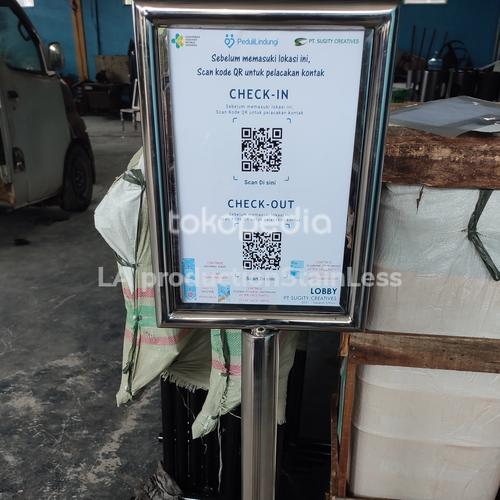 Jual standing poster frame A4 / display stainless - Kab. Bogor - MZ ...
