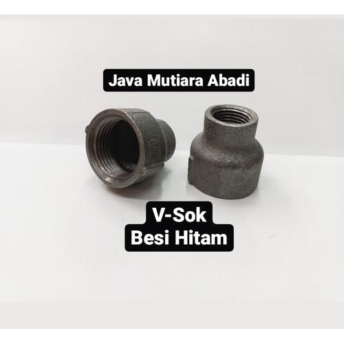 Jual reducer hitam drat 1 x 3/4''(inch) v sock steam besi hitam ...