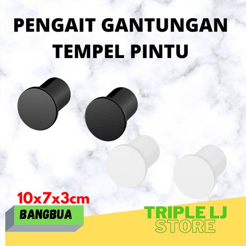 Jual Pengait Pintu Gantungan Baju Model Kancing 2pc BANGBUA - Putih ...
