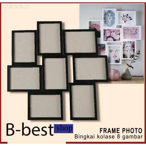Jual Frame photo Bingkai kolase 8 gambar FRAME FOTO 5R bingkai gambar ...