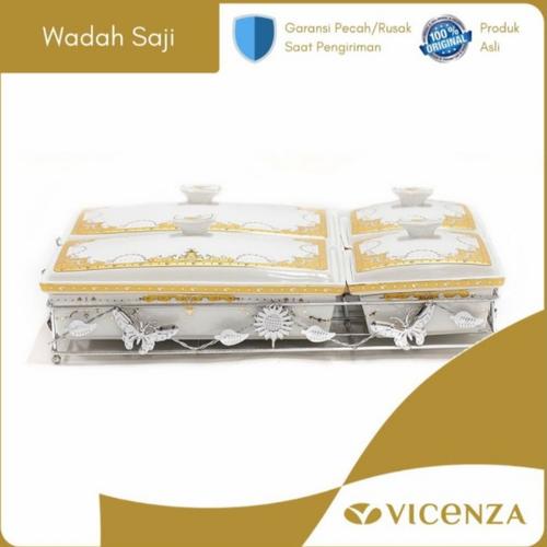 Jual Tempat saji keramik/food display/casserole rack Vicenza - Motif ...