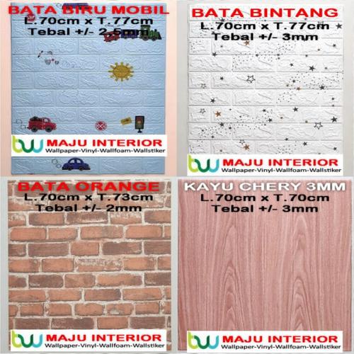 Jual Wallpaper Dinding 3D Bata 70 x 77 cm Brick Foam Doraemon - Kolase ...