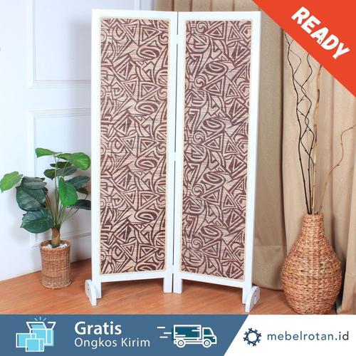 Promo SKETSEL KAYU | PENYEKAT RUANGAN BATIK 2 DAUN | PENYEKAT PARTISI ...