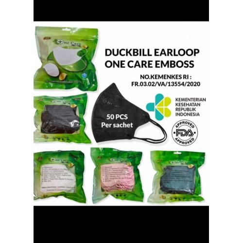 Jual Masker Duckbill Onecare Sachet 3D 3ply Dewasa Earloop Premium ...