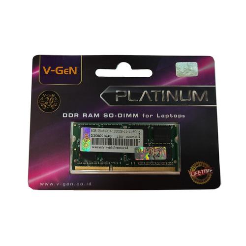 Jual V-GeN RAM SODimm DDR3/DDR3L 8GB 12800 PLATINUM-Memory RAM LAPTOP ...