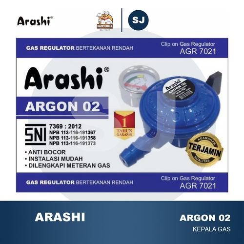 Jual Regulator/ Kepala Gas Elpiji + Meter ARASHI type ARGON 02 SNI ...