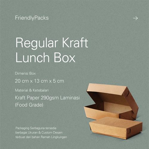 Jual Regular Lunch Box - Packaging Kraft Paper - 20 x 13 x 5 cm ...