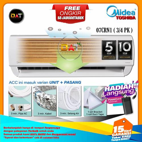 Jual AC MIDEA 3/4 PK GOLD FIN ANTI KARAT 07CRN1 + INSTALASI PEMASANGAN - Kota Tangerang Selatan ...