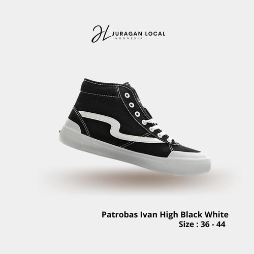 Promo Sepatu Patrobas Ivan High Black White Original Made In Indonesia ...