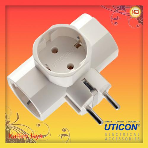 Jual Steker T Arde SC-38 Uticon / Stop Kontak Tee Cabang 3 Lubang ...