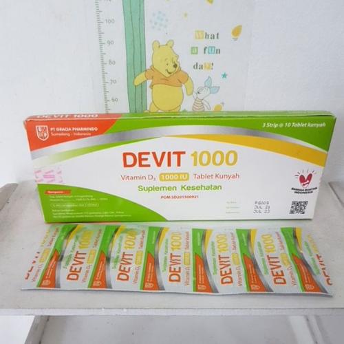 Jual Devit Vitamin D3 1000 IU 10 Tablet Kunyah - Jakarta Barat - MITRA ...