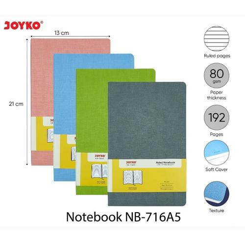 Jual Buku Tulis Catatan Bergaris Ruled Notebook Joyko NB-716 A5 - Biru Muda - Kota Malang - CV ...