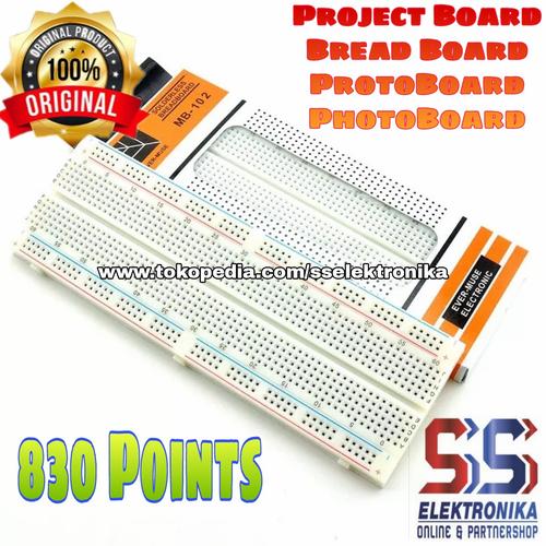 Jual Solderless Project Board Bread board Arduino 830 lubang point pin ...