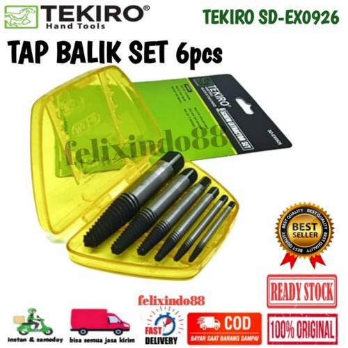 Jual TEKIRO HAND TAP TAB ULIR BALIK DRAT KIRI BAUT PATAH 6 PCS SCREW ...