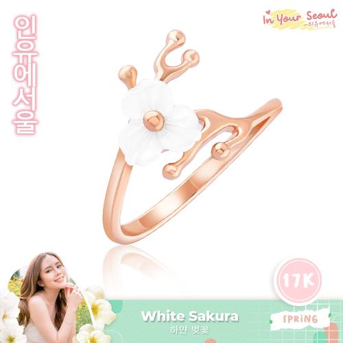 Promo Cincin Emas White Sakura Spring Collection Gold 17K In Your Seoul ...