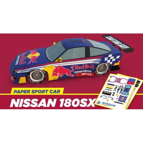 Jual DIY Papercraft Lembar Kertas Pola Kendaraan Racing Car Nissan180SX ...