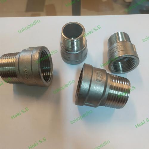 Jual Street Socket / Sock Reducer Male x Female SS 304 Drat 1" inch ...