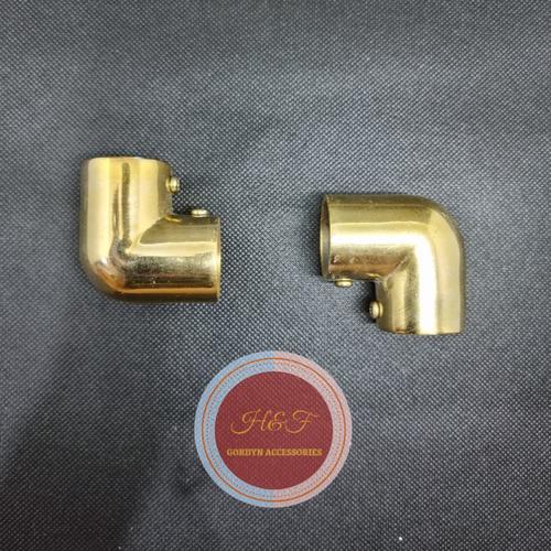Jual Keni Pipa/Rel Stainless Gold 1 Inch , Sambungan Keni Pipa/Rel Emas ...