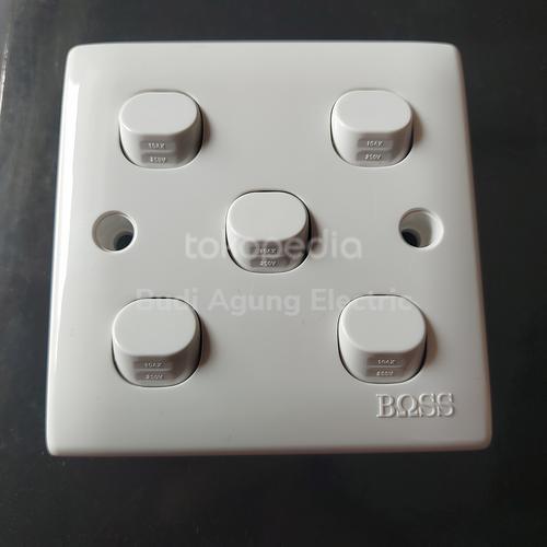 Jual Saklar 5 Gang mata kecil tipe B30 Prime Boss. B35/1/2a.saklar 5 ...