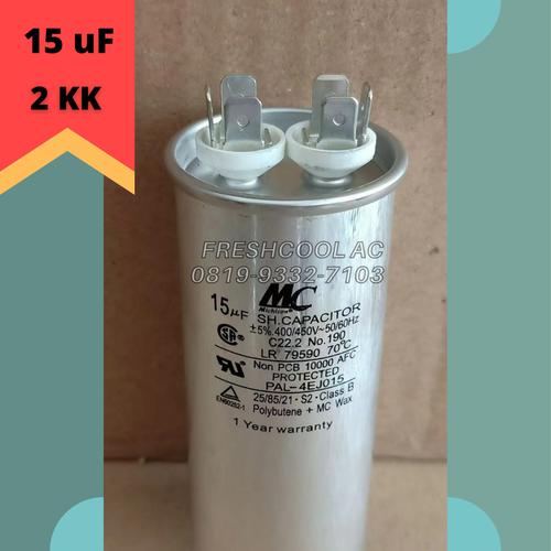 Jual KAPASITOR AC / CAPACITOR AC (MERK MC) 15 uF / 15 MIKRO - Jakarta ...