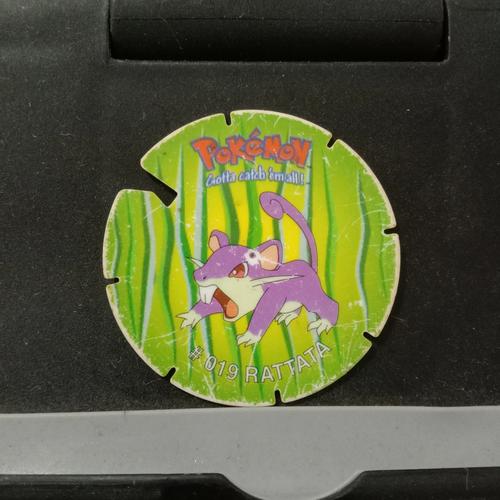 Jual mainan hadiah chiki tazos spin smash pokemon vintage jadul rattata ...