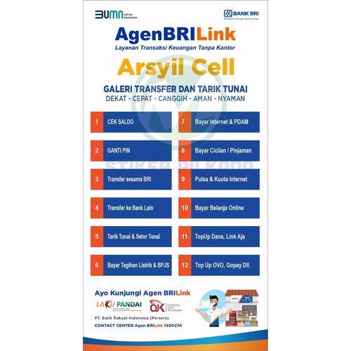 Jual stiker brilink custom model 7 - 120x60cm - Kota Tangerang Selatan ...