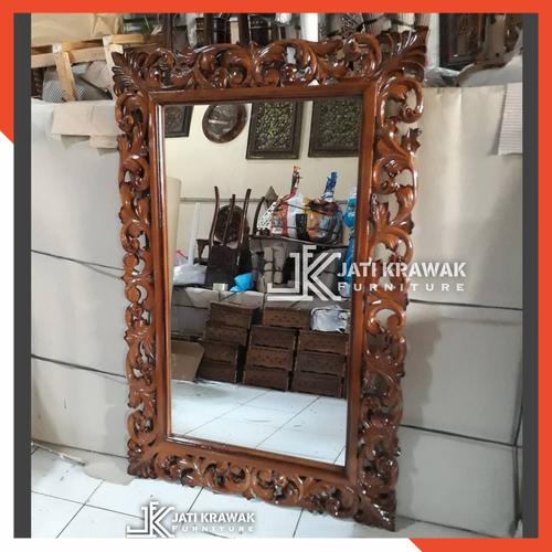 Jual Figura Cermin Dinding Hias Ukiran Bunga Ulir Kayu Jati - Kab ...