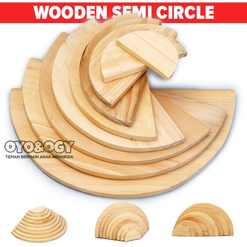 Jual Mainan Kayu Semi Circle Block Lingkaran Balok Susun Natural Besar ...
